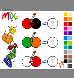 Mix colors game for children Royalty Free Vector Image