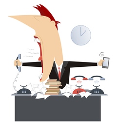 Busy man Royalty Free Vector Image - VectorStock