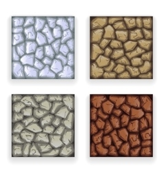 Cartoon game ground texture game brick surface Vector Image