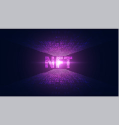 Abstract ntf digital image concept irreplaceable Vector Image