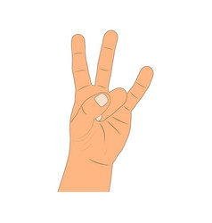 Drawing cartoon human arm isolated on white Vector Image