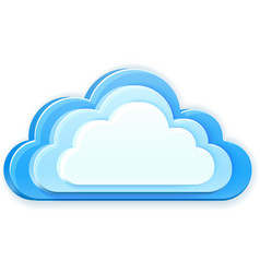 Blue cloud Royalty Free Vector Image - VectorStock