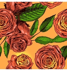 Seamless repeating pattern of roses Royalty Free Vector
