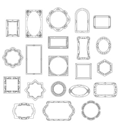 Square frames and borders Royalty Free Vector Image