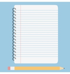 Blank lined notebook Royalty Free Vector Image