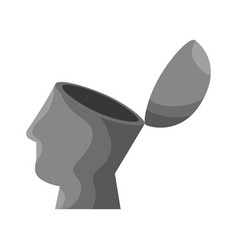 Isolated abstract open mind Royalty Free Vector Image