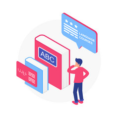 Learning languages concept Royalty Free Vector Image