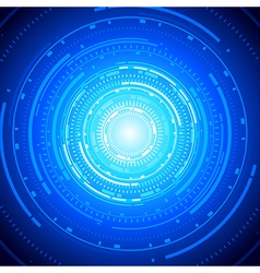 Blue tech circle and technology background Vector Image