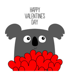 Happy valentines day sign symbol red heart face Vector Image