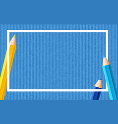 Frame template design with blue background Vector Image