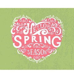 Hello March postcard card invitation flyer banner Vector Image