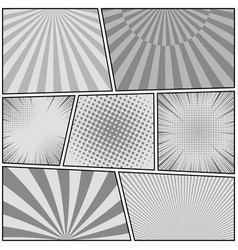 Comic book gray backgrounds Royalty Free Vector Image