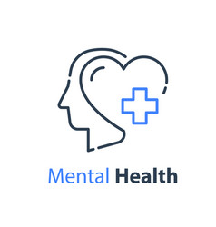 Mental health human head psychological help Vector Image