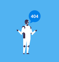 Cute robot isolated on blue background modern Vector Image