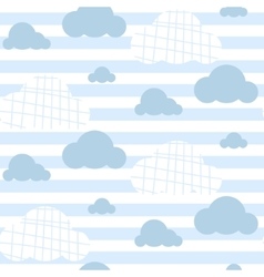 Sleepy clouds seamless pattern Royalty Free Vector Image