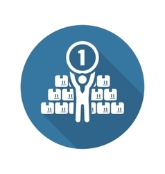 Market leader icon business concept flat design Vector Image