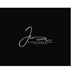 Letter jw signature logo template Royalty Free Vector Image
