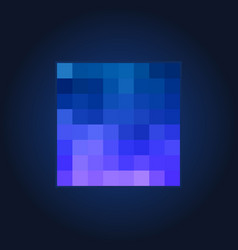 Blue tech square seamless pattern Royalty Free Vector Image