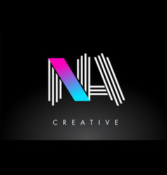 Na n a brushed letter logo design with creative Vector Image