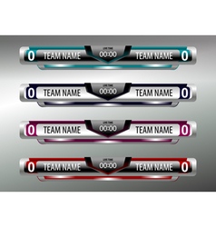 Scoreboard design elements Royalty Free Vector Image
