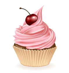 Happy birthday cupcake Royalty Free Vector Image