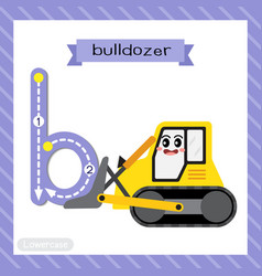 Letter b lowercase tracing happy bee standing Vector Image