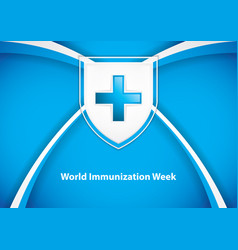 World immunization week Royalty Free Vector Image