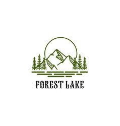 Green mountains flat style isolated Royalty Free Vector