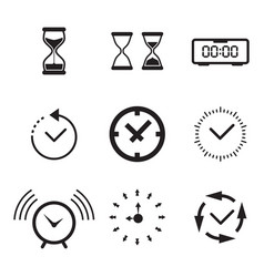 Person running from time alarm clock or deadline Vector Image