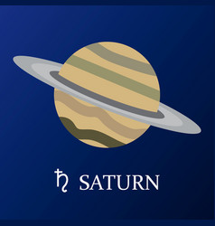 Saturn planet Royalty Free Vector Image - VectorStock