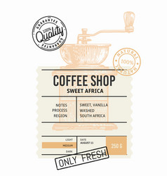 Coffee black phrases with cup Royalty Free Vector Image