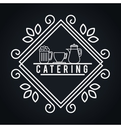 Icon catering service food design Royalty Free Vector Image