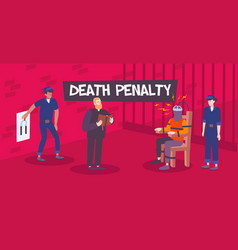 Execution death penalty capital punishment Vector Image