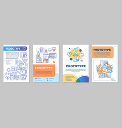 Prototype brochure template layout Royalty Free Vector Image