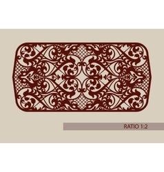 Template pattern for cutting decorative panel Vector Image