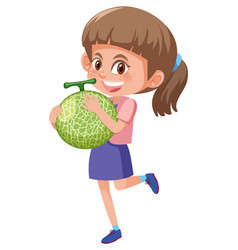Set different children holding fruit basket Vector Image