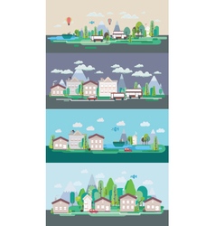 Wild nature concept in flat design Royalty Free Vector Image