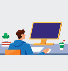 Software developer character programmer Royalty Free Vector