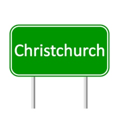 Christchurch road sign Royalty Free Vector Image