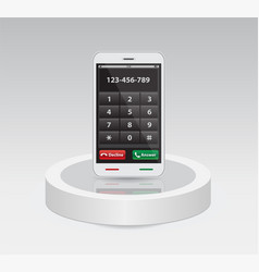 Smart phone with keypad with numbers and letters Vector Image
