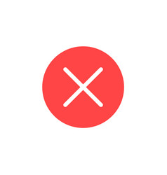 Red cross check mark for indicate wrong choice Vector Image