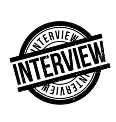 Interview rubber stamp Royalty Free Vector Image