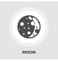 Moon flat icon Royalty Free Vector Image - VectorStock