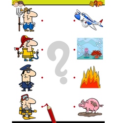 Match pictures game for kids Royalty Free Vector Image