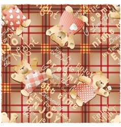 Tartan plaid fabric patchwork collection Vector Image