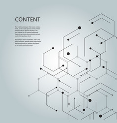 Connected hexagon banner design Royalty Free Vector Image