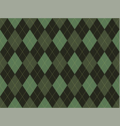 Argyle pattern green rhombus seamless texture Vector Image