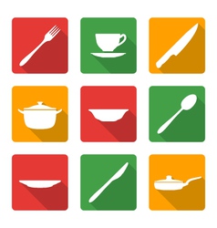 Flat chinese tea gaiwan icon Royalty Free Vector Image