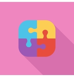 Unusual abstract blank rectangle jigsaw puzzle Vector Image