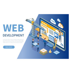 Software development isometric Royalty Free Vector Image